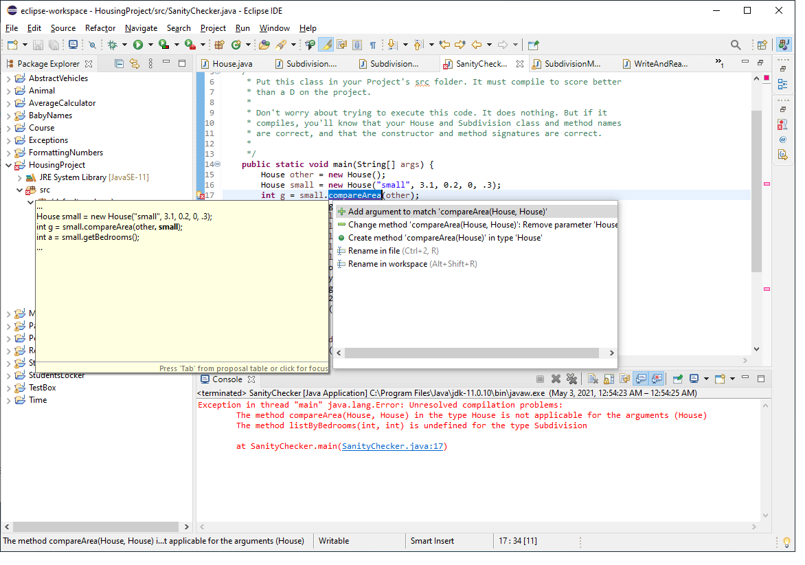 Solved Х 節 o WriteAnd Rea... >> A 6 7 5 eclipse-workspace - | Chegg.com