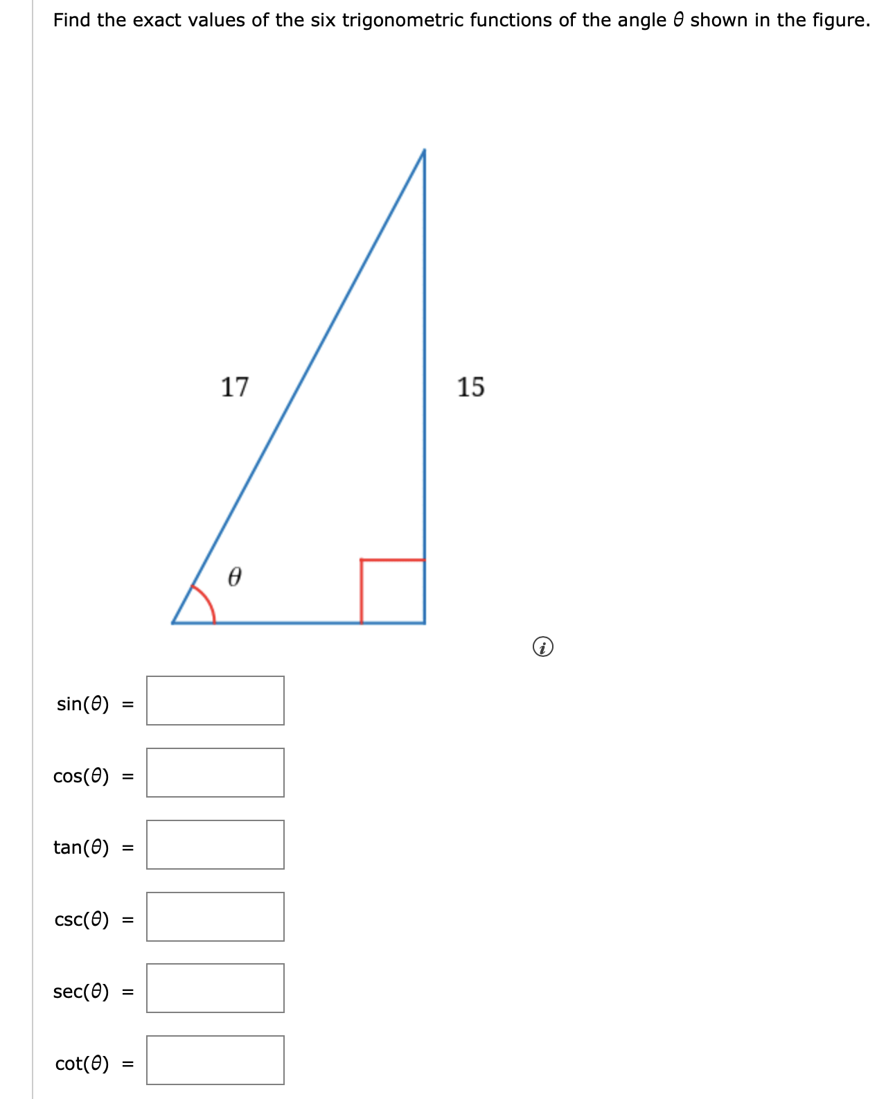 Solved A right triangle is given. The first side is opposite | Chegg.com