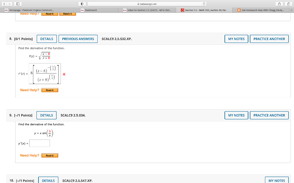 Solved D 0 webassign.net 0 Free Dashboand Pas video for | Chegg.com