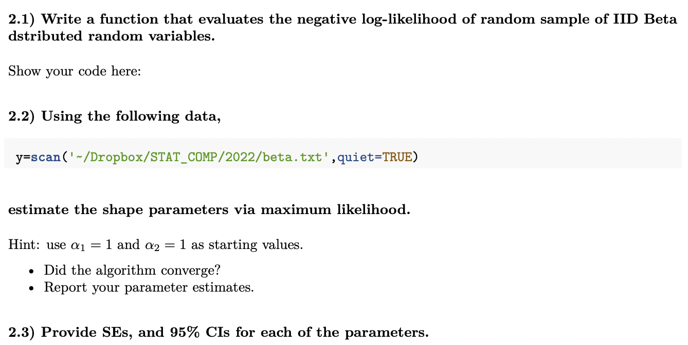Solved The density of a Beta distributed random variable has | Chegg.com