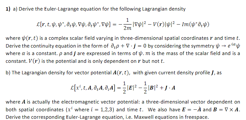 solved-1-a-derive-the-euler-lagrange-equation-for-the-chegg