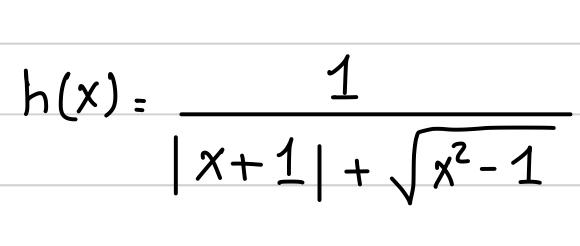Solved h(x)=∣x+1∣+x2−11 | Chegg.com