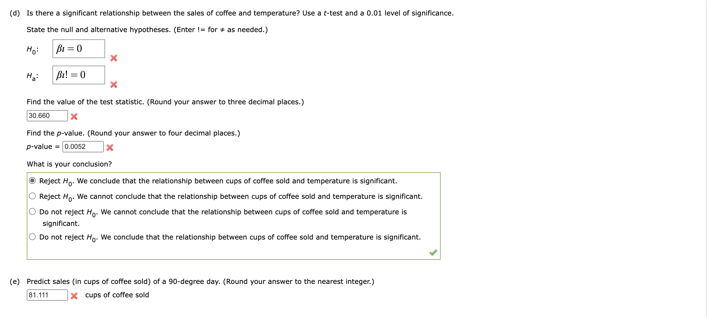 Solved (a) Which variable is the dependent variable? cups of | Chegg.com