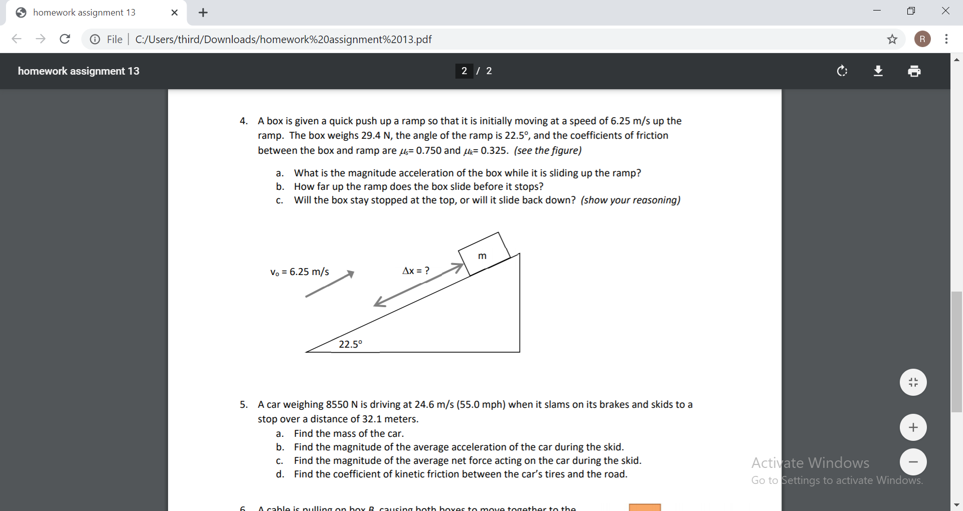 Solved homework assignment 13 Х + - х E → © File | Chegg.com