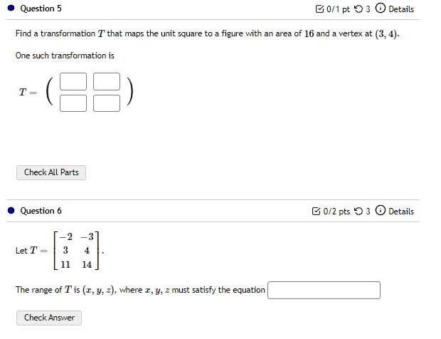 Solved Find a transformation T that maps the unit square to | Chegg.com