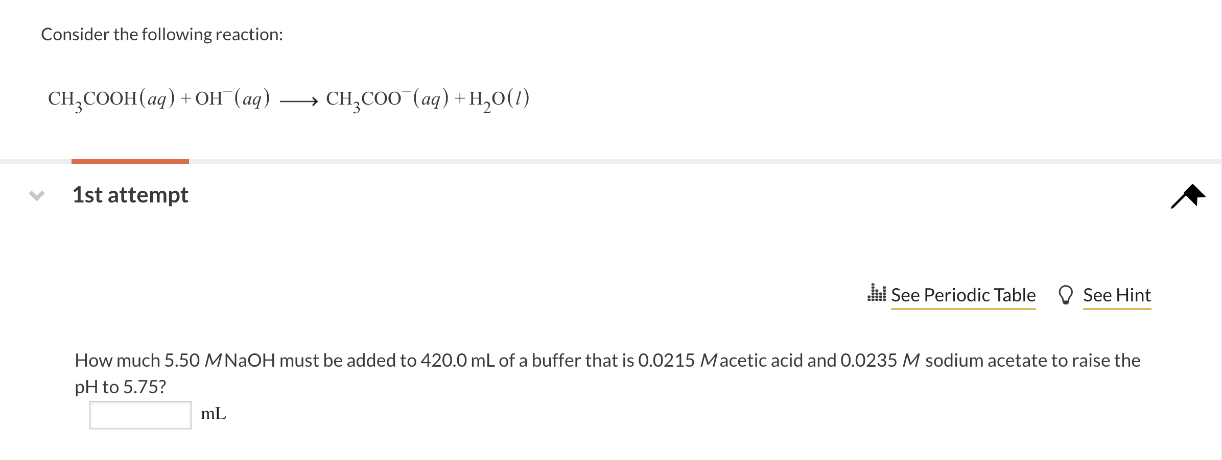 Solved Consider the following reaction: CH2COOH(aq) + OH | Chegg.com