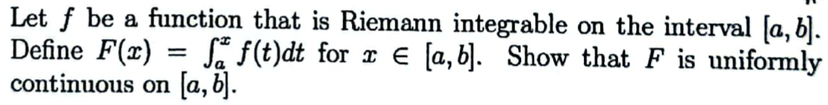 Solved Let f be a function that is Riemann integrable on the | Chegg.com