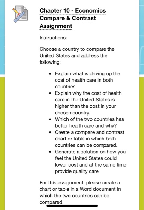 Solved Chapter 10 Economics Compare & Contrast Assignment | Chegg.com