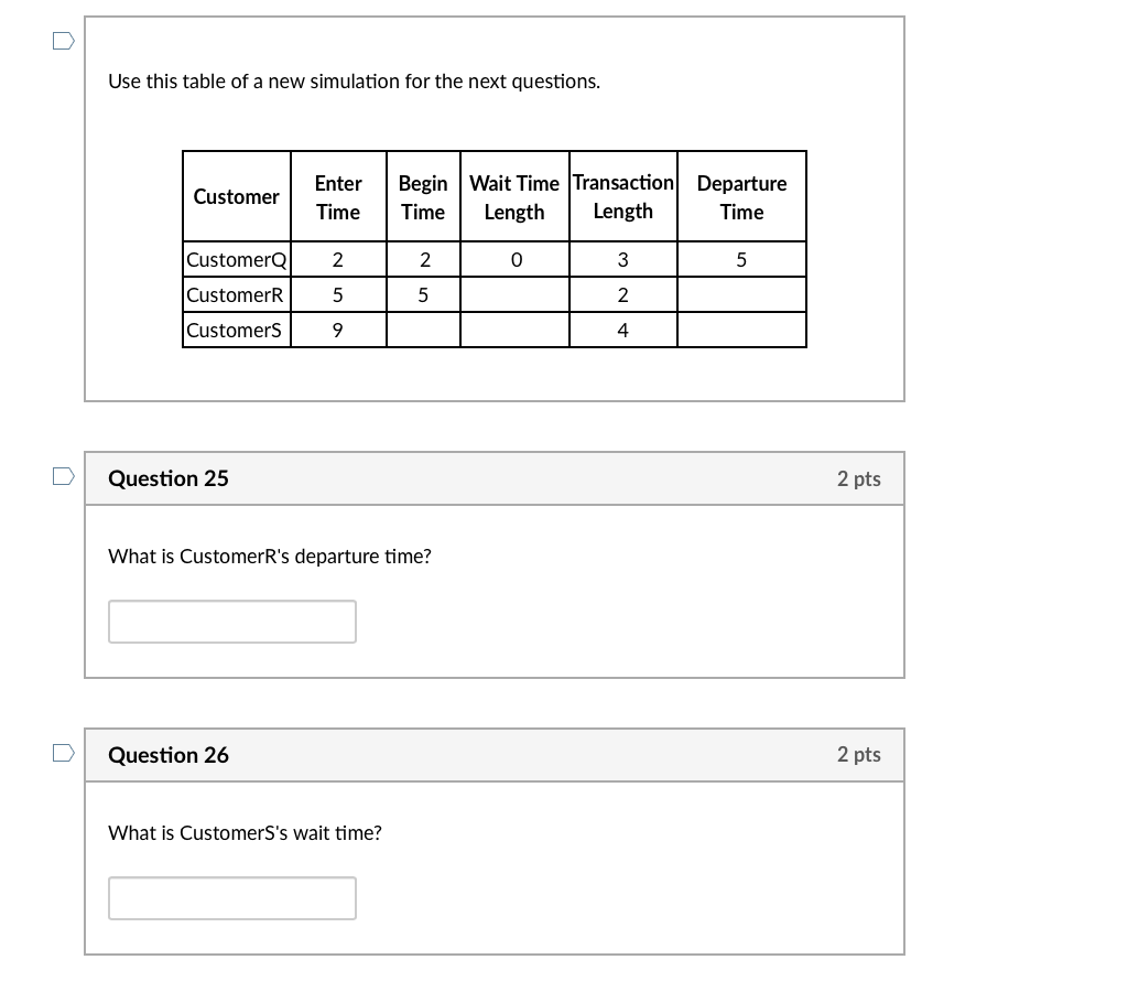 Solved only one customer can be served at a time a customer | Chegg.com