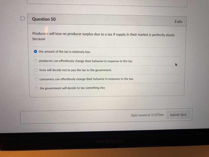 Solved Question 50 2 pts Producers will lose no producer | Chegg.com