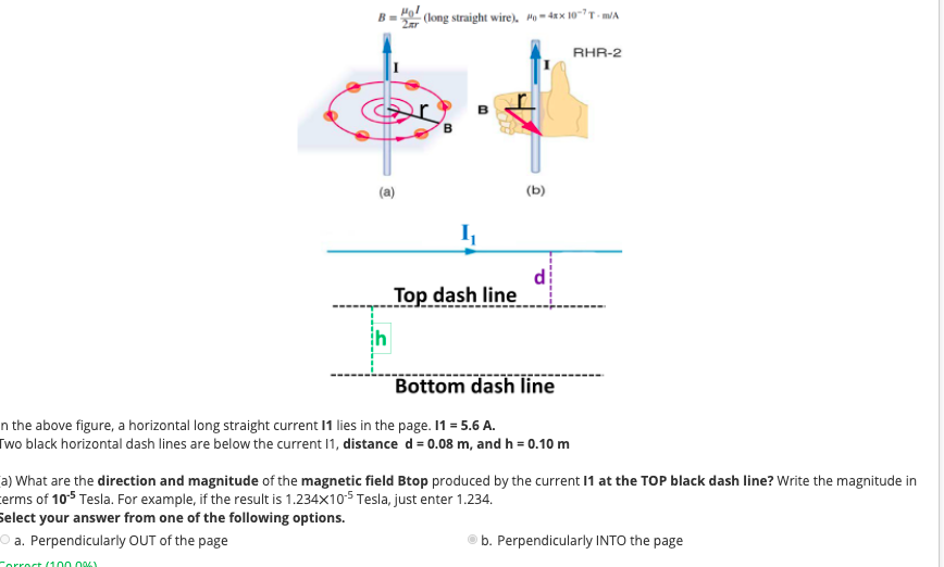 Solved (long straight wire). Mo - dex 10-7TA RHR-2 B (a) (b) | Chegg.com