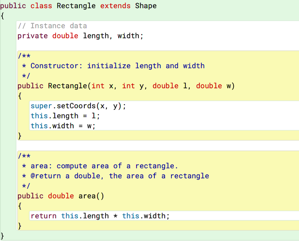 Solved Look at the Rectangle class; why does it compile even | Chegg.com