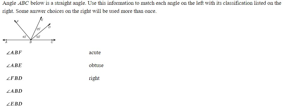 Solved Angle ABC below is a straight angle. Use this | Chegg.com