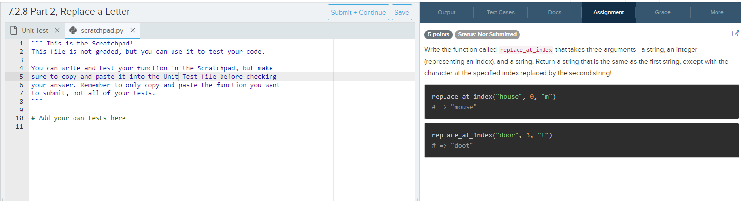 Solved """ This is the Scratchpad! This file is not graded, | Chegg.com