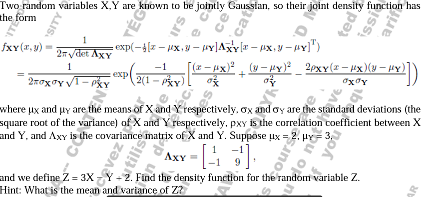 Solved Two random variables X,Y are known to be jointly | Chegg.com