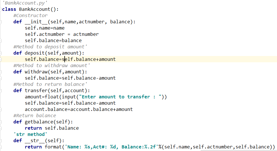 (Solved) - PYTHON Create a BankAccount Class with name, account number,... (1 Answer) | Transtutors