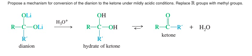 Solved Propose a mechanism for conversion of the dianion to | Chegg.com
