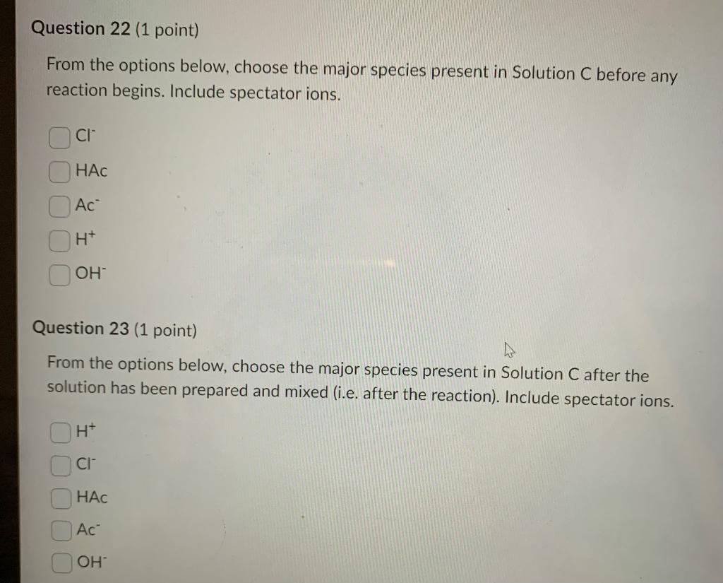 From The Options Below Choose The Major Species