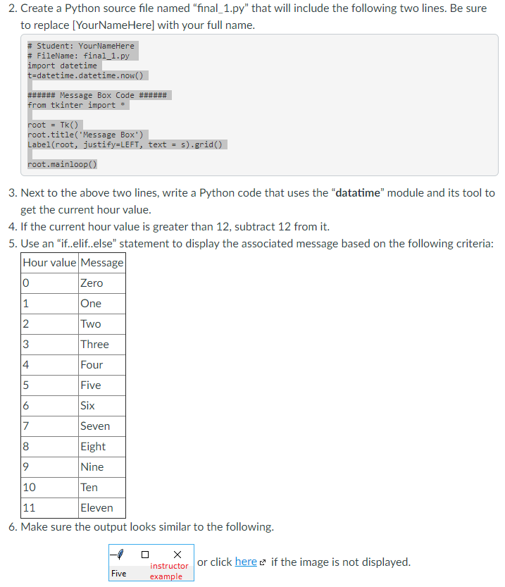 Solved 2 Create A Python Source File Named Final 1 Py