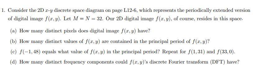 1. Consider the 2D x−y discrete space diagram on page | Chegg.com