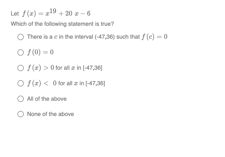 Solved Consider the equation x13+74x−1=0 Which of the | Chegg.com