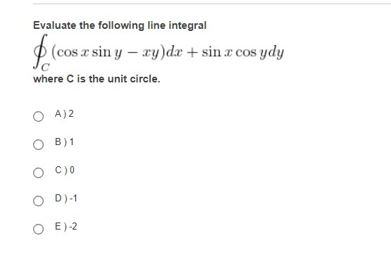 Solved Evaluate the following line integral | Chegg.com