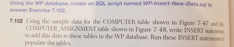 Using the WP database, create an SQL script named | Chegg.com