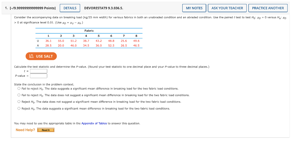 Solved 1. (-/9.99999999999999 Points] DETAILS DEVORESTAT9 | Chegg.com