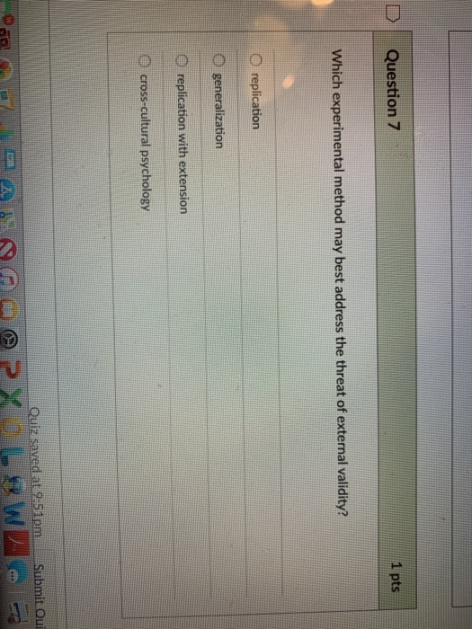 Solved Question7 1 pts Which experimental method may best | Chegg.com