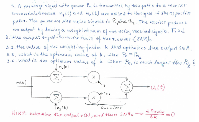 Solved by wo to a veceiver paths. The Sum 3. A message | Chegg.com