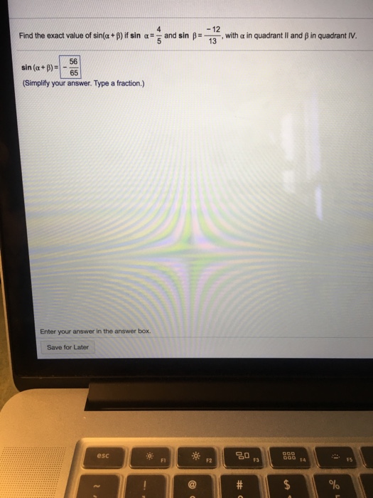 Solved Find the exact value of sin(alpha + beta) if sin | Chegg.com
