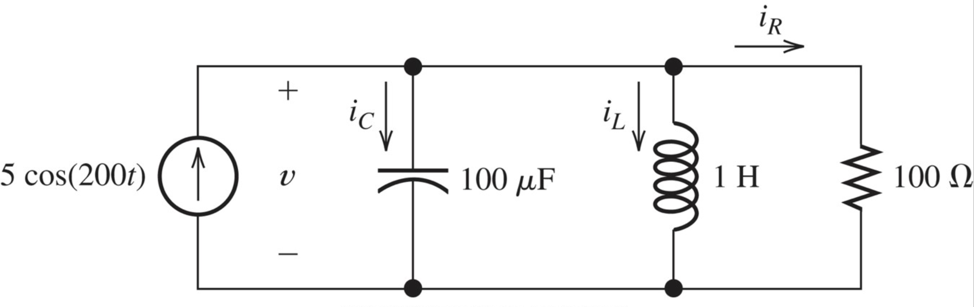 Solved Find v(t), iR(t), iL(t), and ic(t) | Chegg.com