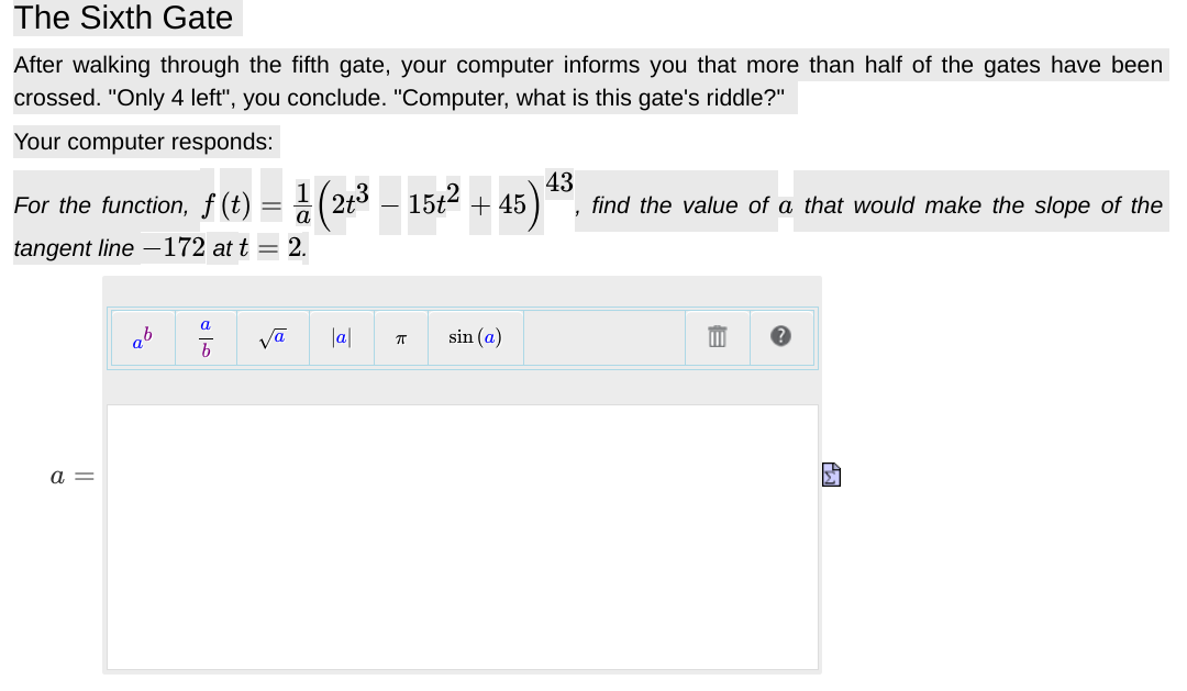 Solved After walking through the fifth gate, your computer | Chegg.com
