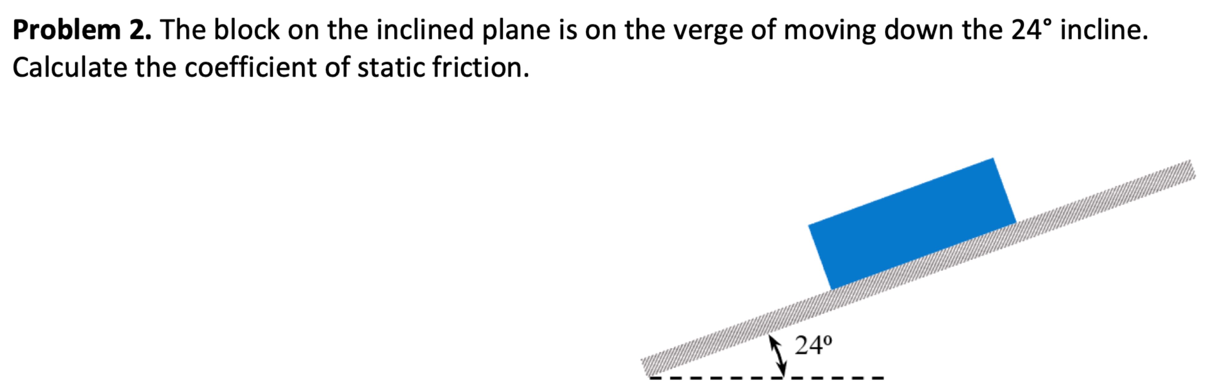 Solved Problem 2. ﻿The block on the inclined plane is on the | Chegg.com