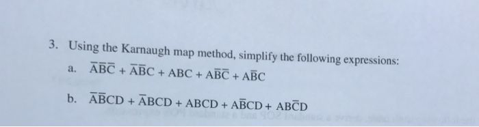 Solved Using the Karnaugh map method, simplify the following | Chegg.com