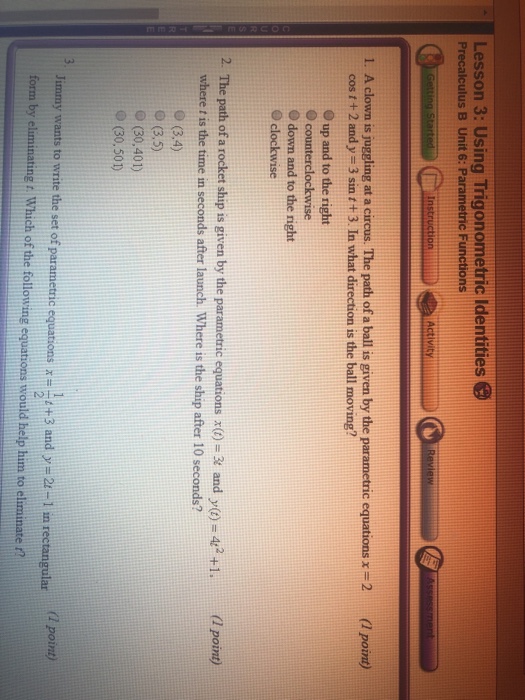 Solved Lesson 3: Using Trigonometric Identities Precalculus | Chegg.com