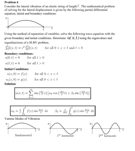 Solved Problem 6 Consider the lateral vibration of an | Chegg.com