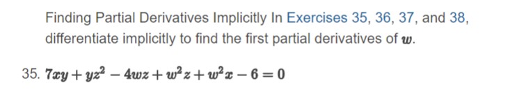 Solved Finding Partial Derivatives Implicitly In Exercises 