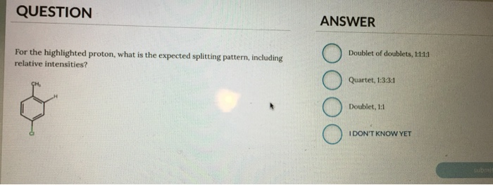 Solved QUESTION ANSWER Doublet of doublets, 111.1 For the | Chegg.com