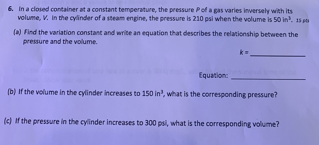 Solved 6. In a closed container at a constant temperature, | Chegg.com