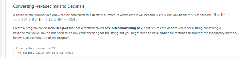 Solved Converting Hexadecimals to Decimals A hexadecimal | Chegg.com