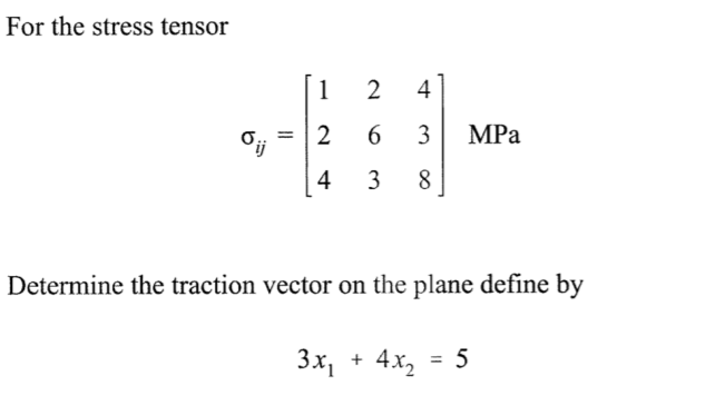 Solved For the stress tensor ſi 2 41 0,1 = 2 6 3 MPa 14 38 | Chegg.com