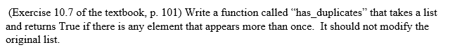 Solved (Exercise 10.7 of the textbook, p. 101) Write a | Chegg.com