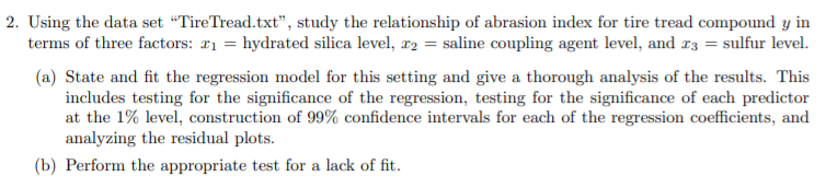Regression Analysis: Please use R code on Studio to | Chegg.com