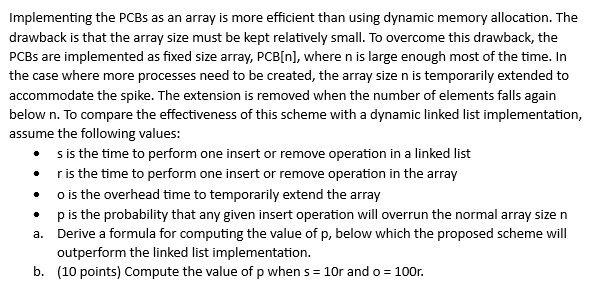 Solved Implementing The Pcbs As An Array Is More Efficient 