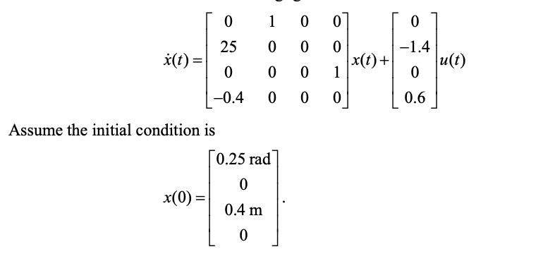 Solved Use MATLAB where possible For a nonlinear | Chegg.com