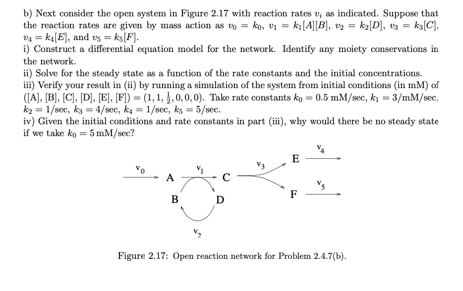Solved b) Next consider the open system in Figure 2.17 with | Chegg.com
