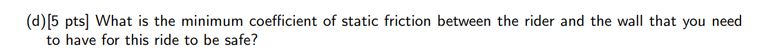 Problem 4 At the fair there is a ride called Mr. | Chegg.com