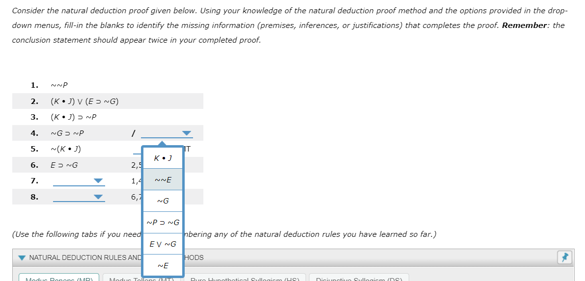 Solved Consider the natural deduction proof given below. | Chegg.com