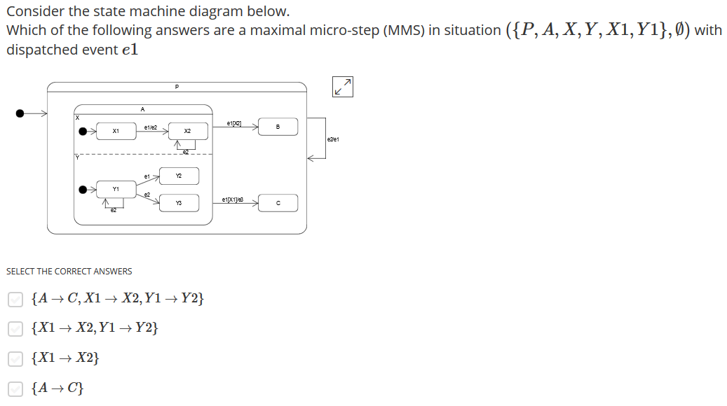 Solved Consider the state machine diagram below. Which of | Chegg.com